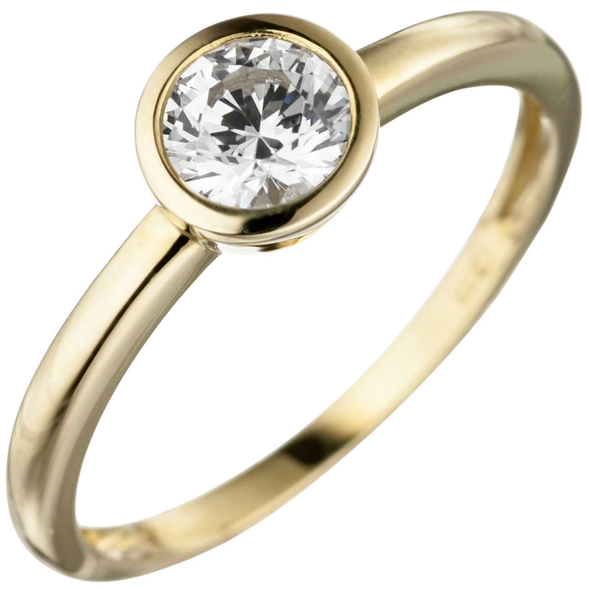 Damenring 333 Gold Zirkonia | Gold Ringe | Ringe | Frauen | Goldschmuck ...